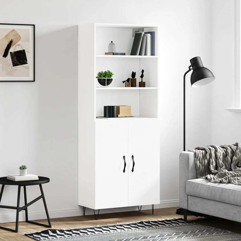 vidaXL Skříň highboard 69,5 x 34 x 180 cm kompozitní dřevo [3189245] Barva: kouřový dub