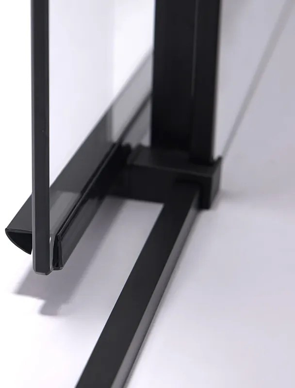 BPS-koupelny Posuvné sprchové dveře PD-NOB HYD-5171 100 cm černá/transparent pro instalaci do niky - bez vaničky