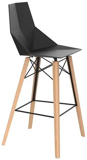 VONDOM - Barová židle FAZ WOOD, vysoká