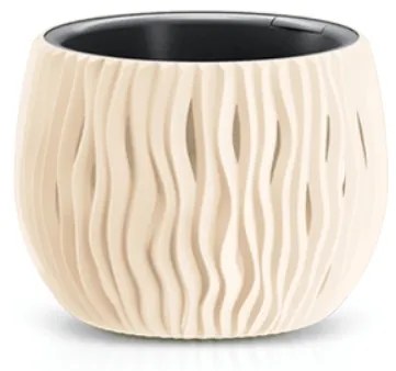 PROSPERPLAST Květináč - SANDY BOWL Průměr: 23,8 cm, Barva: bílá