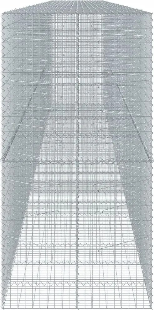 Gabionový koš s víkem 1 100 x 100 x 200 cm pozinkované železo 3295245