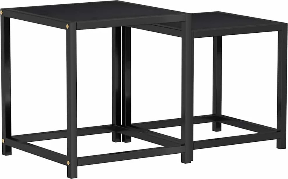 Čajové stolky 2 ks MDF černé 331658