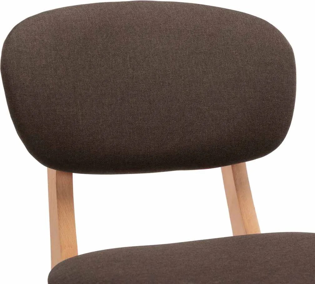 Barové židle 2 ks hnědé textil 289370