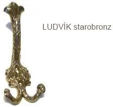 Rustikální věšák Ludvík Varianta: LUDVIK starobronz