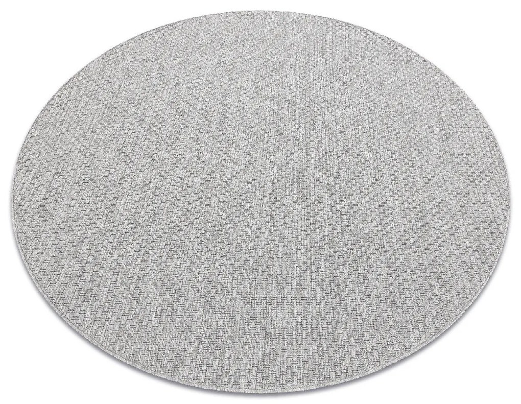 Dywany Łuszczów Kusový koberec Timo 6272 Light grey kruh – na ven i na doma - 120x120 (průměr) kruh cm