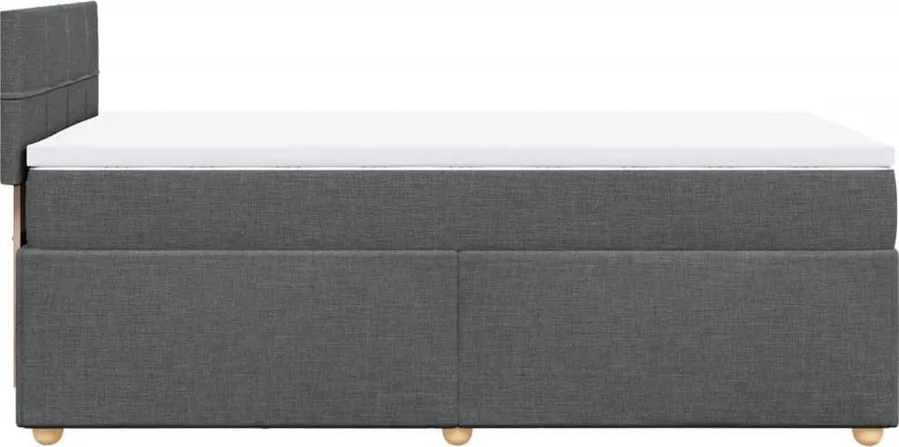 Box spring postel s matrací tmavě šedá 100 x 200 cm textil 3286592