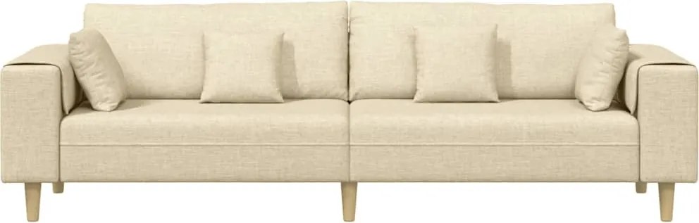 Pohovka Krémová 250 x 77 x 76 cm textil 3335149