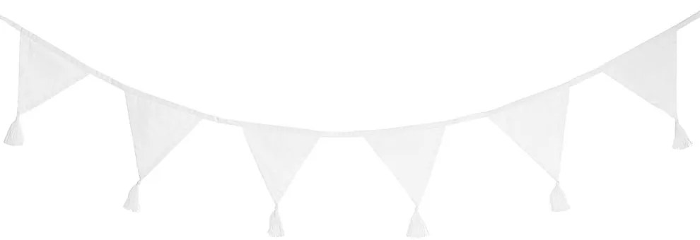 MIDSOMMAR Girlanda s třásněmi 600 cm - bílá