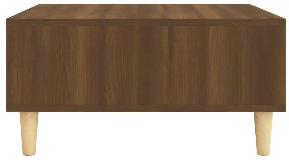 Konferenční stolek hnědý dub 60 x 60 x 30 cm dřevotříska - Default Title