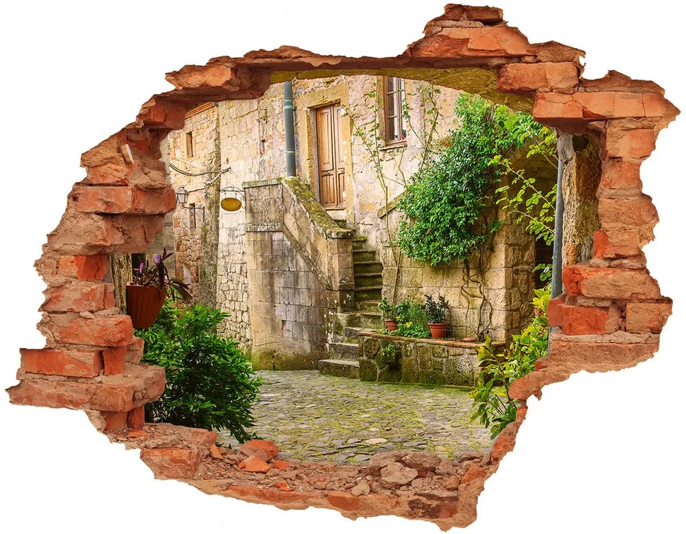 Wallmuralia Fototapeta díra na zeď Italské uličky 90x70 cm