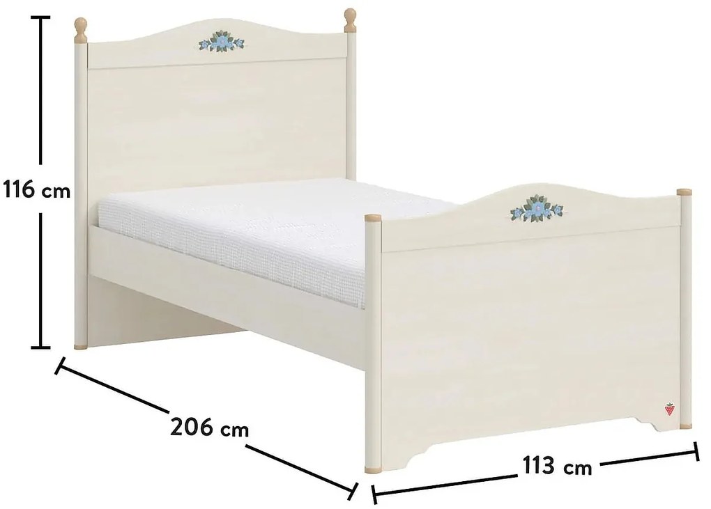 Dětská postel Lilian 100x200cm - bříza
