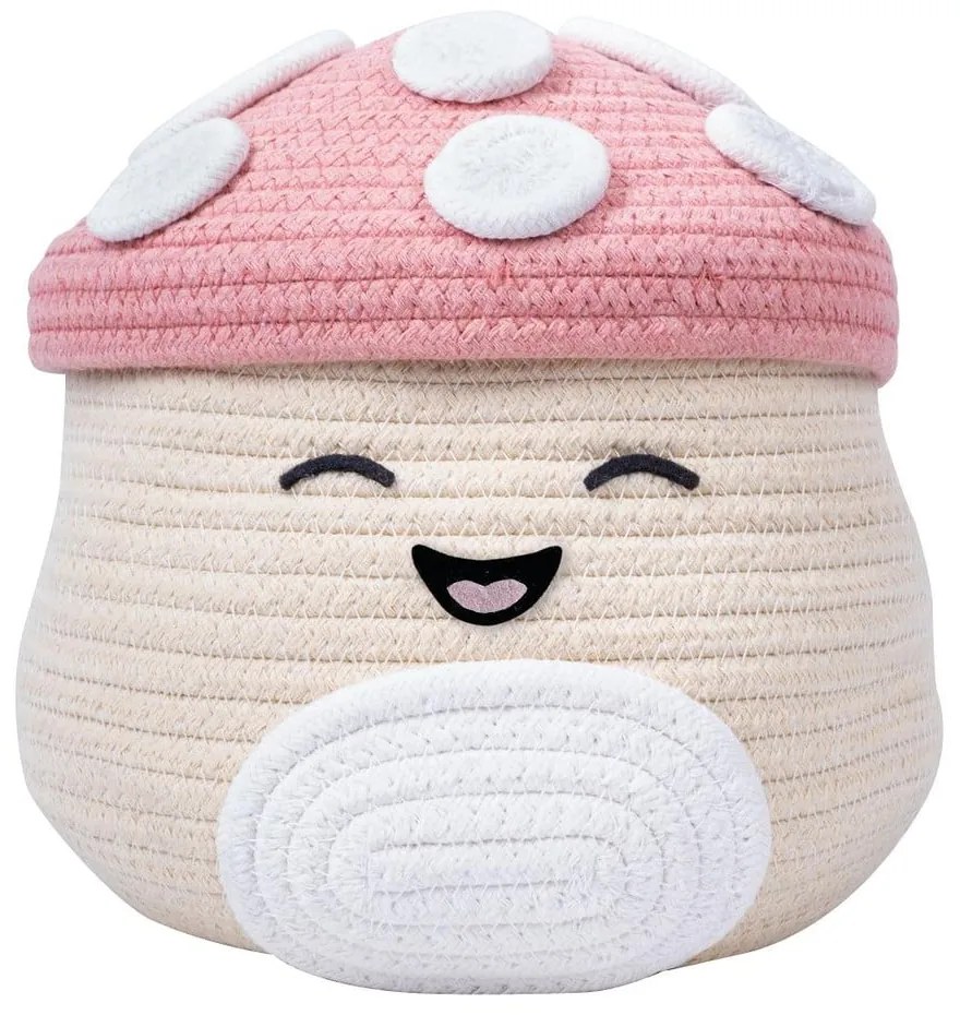 Béžový látkový dětský koš na hračky ø 23x22 cm Fizz Malcolm – SQUISHMALLOWS