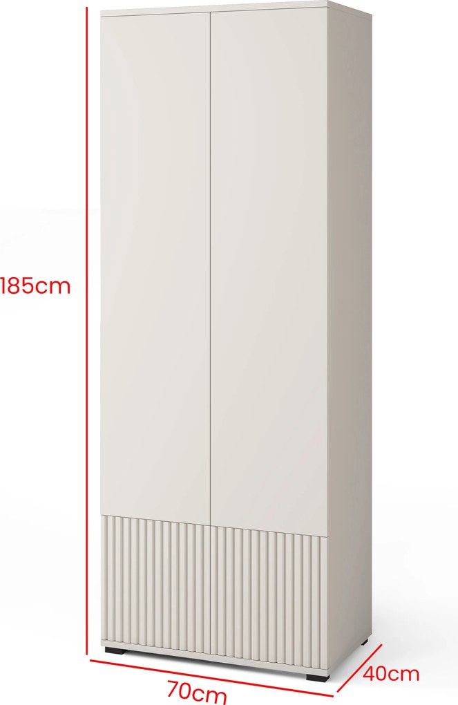 Eka Šatní skříň RAYO s nízkými nožkami, 70 cm Kašmír