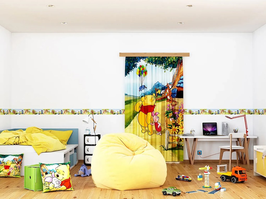 Dětská samolepící bordura na zeď Disney Medvídek Pú a přátelé | 5 m x 13.8 cm | DWBD8070