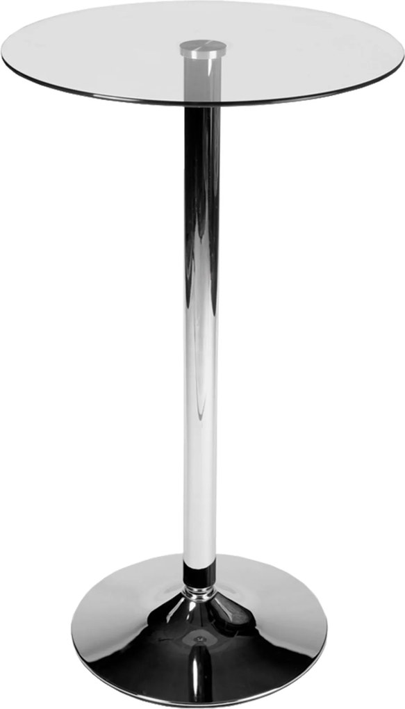Skleněný stůl kulatý 105 cm – čiré sklo