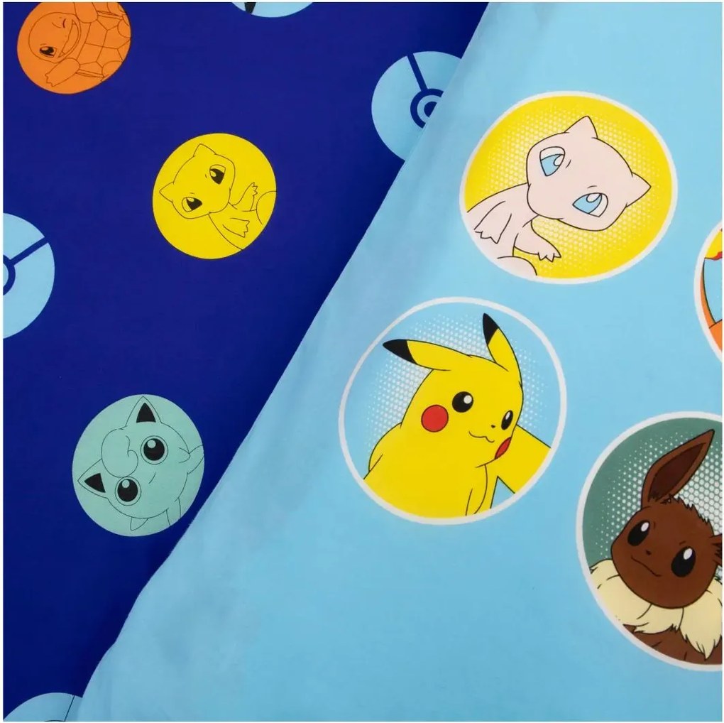 Dětské povlečení POKÉMON TEAM barevné Rozměr povlečení: 70 x 80 cm | 140 x 200 cm