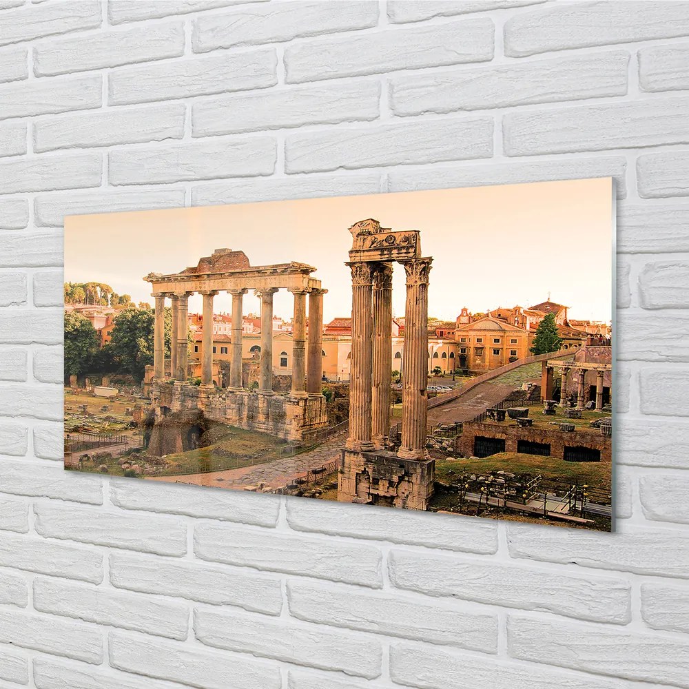 akrylový obraz Řím Roman Forum svítání 140x70 cm