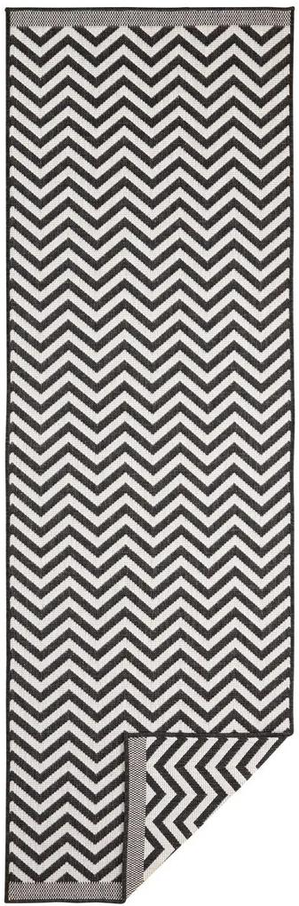 NORTHRUGS - Hanse Home koberce Kusový koberec Twin Supreme 103433 Palma black creme – na ven i na doma - 120x170 cm