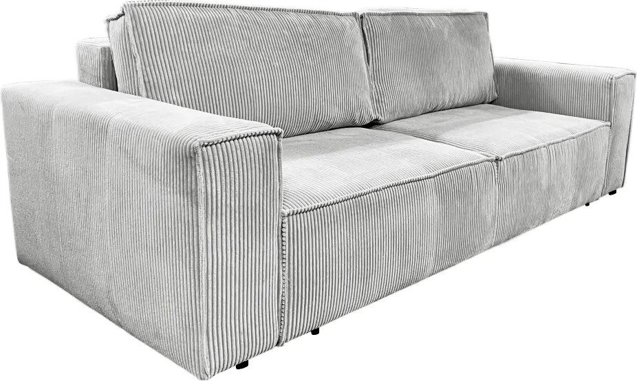 Rozkládací pohovka, světle šedá, HARPERA BIG SOFA