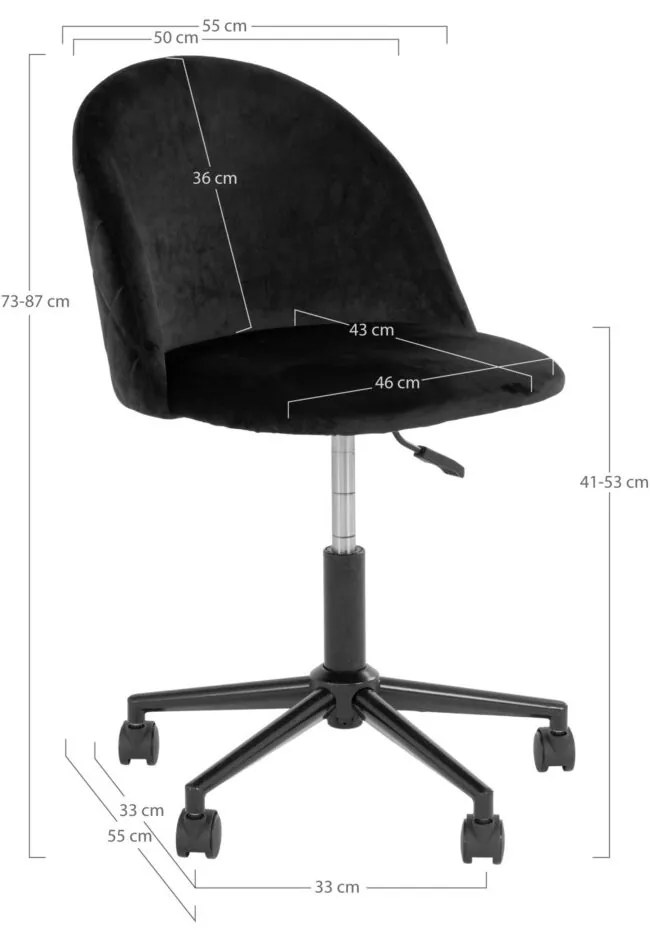 Designová kancelářská židle Ernesto černá