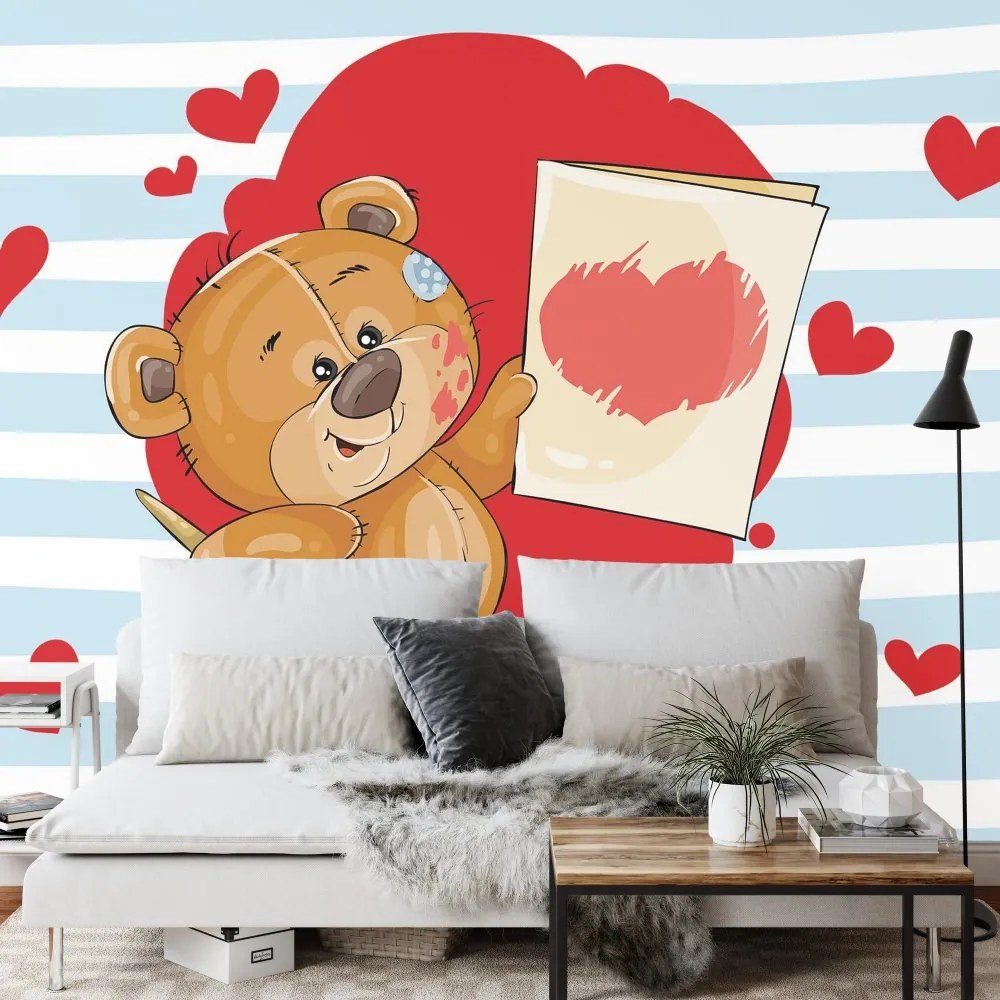 Fototapeta The Big Heart Bears: Love Painting Strukturální vinyl 254x184