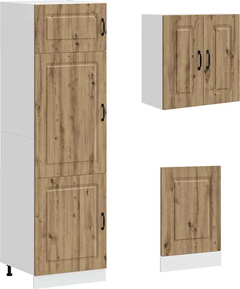 8dílná sada kuchyňských skříněk "Kalmar" dub artisan kompozit 3314800