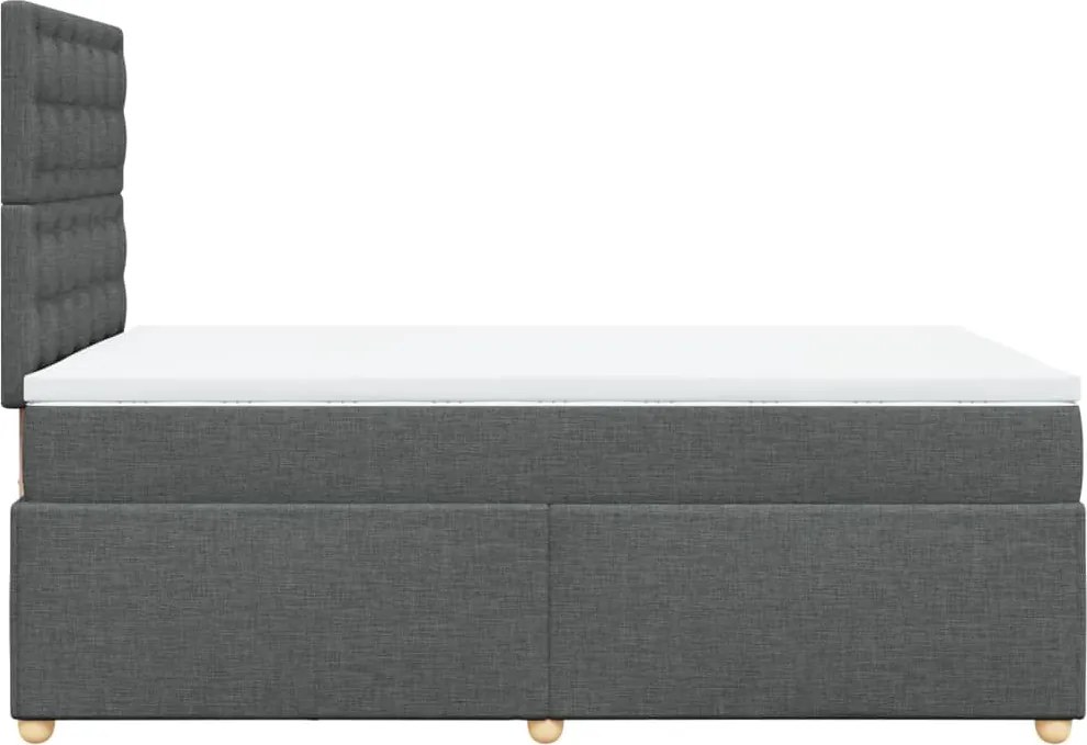 Box spring postel s matrací tmavě šedá 120x200 cm textil 3293562