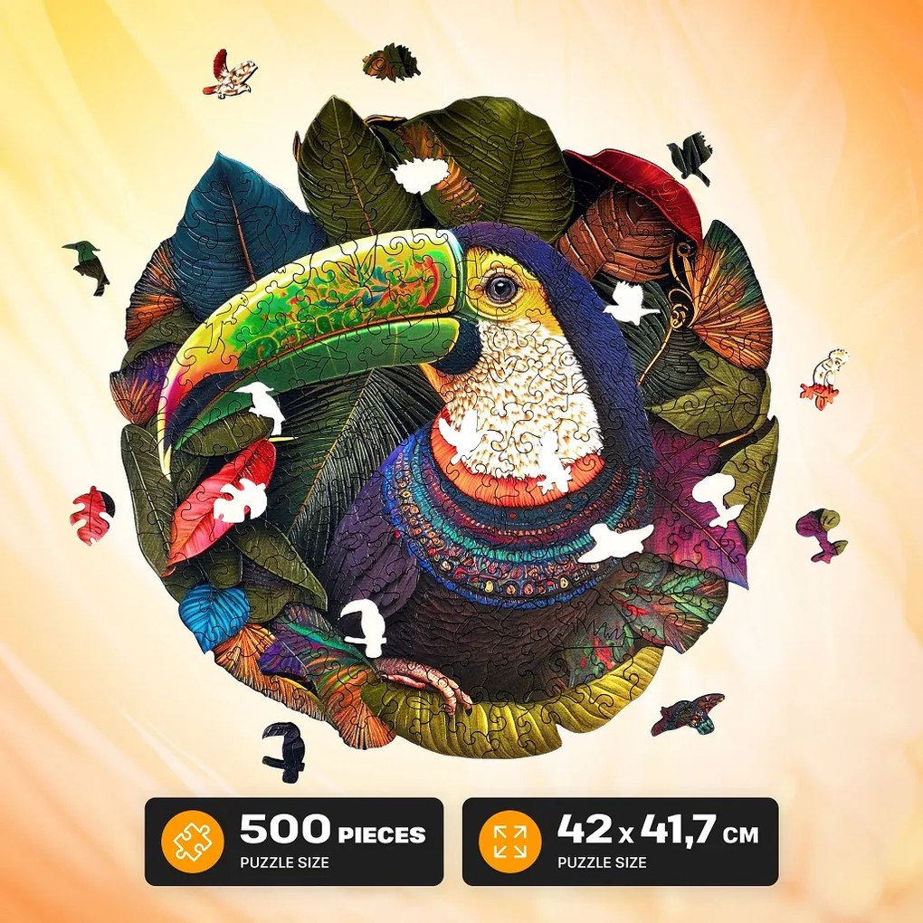 EscapeWelt Dřevěné puzzle Tukan 500 dílků