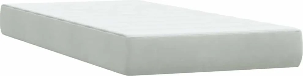 Box Spring Postel s matrací Světle šedá 90x220 cm Samet 3316335