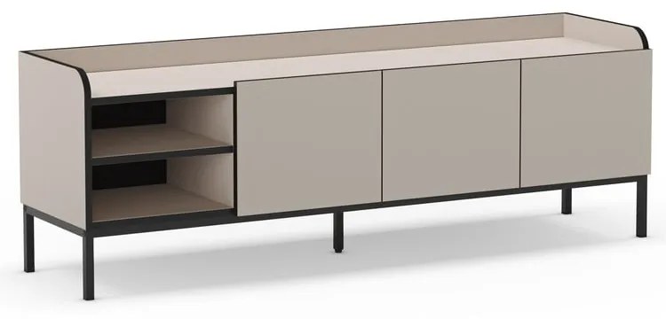 Krémový TV stolek 160x55x42 cm Adara – Marckeric