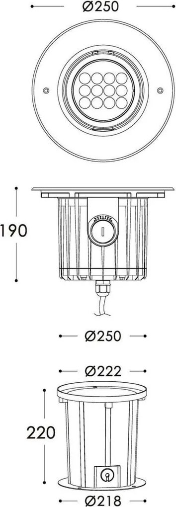 IMPR 730266 Zemní zápustné svítidlo Soft Flex 18 pojezdové - DEKOLIGHT