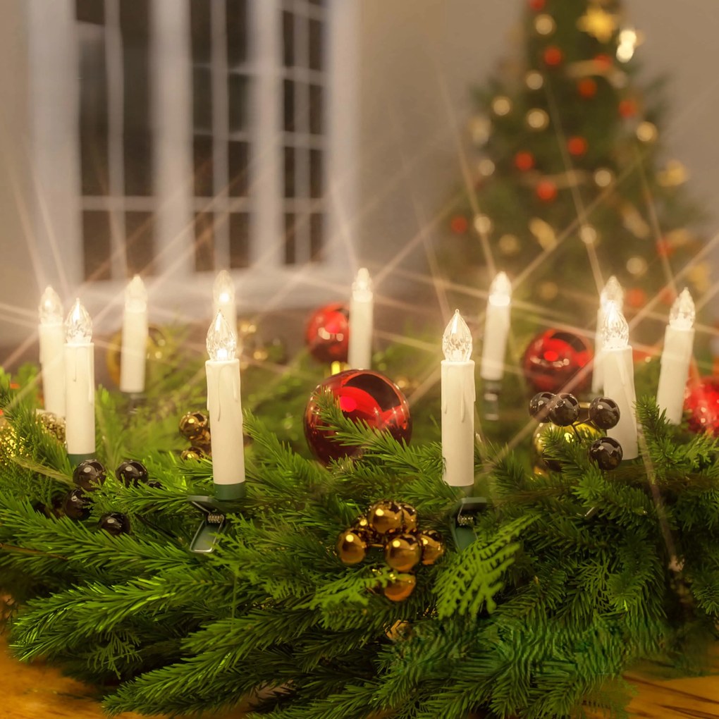 Monzana Svíčky na vánoční stromeček CANDLE, 20ks, 10,5cm, teplá bílá