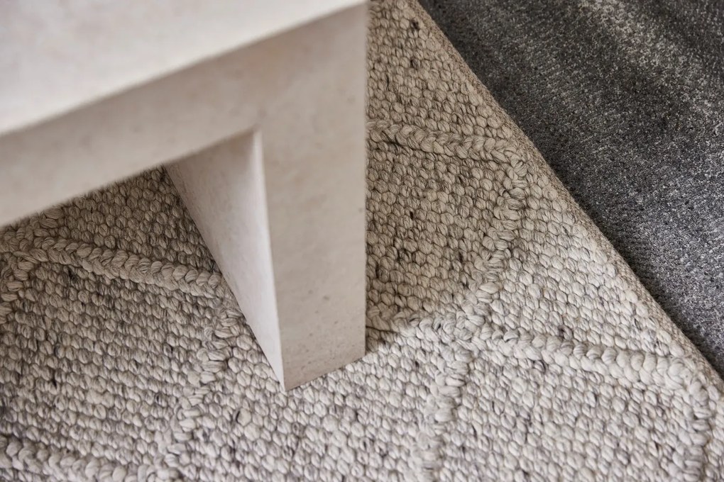 Diamond Carpets India, Ručně vázaný kusový koberec Old Town DE 3210 Grey Mix, 160x230, šedá, ložnice