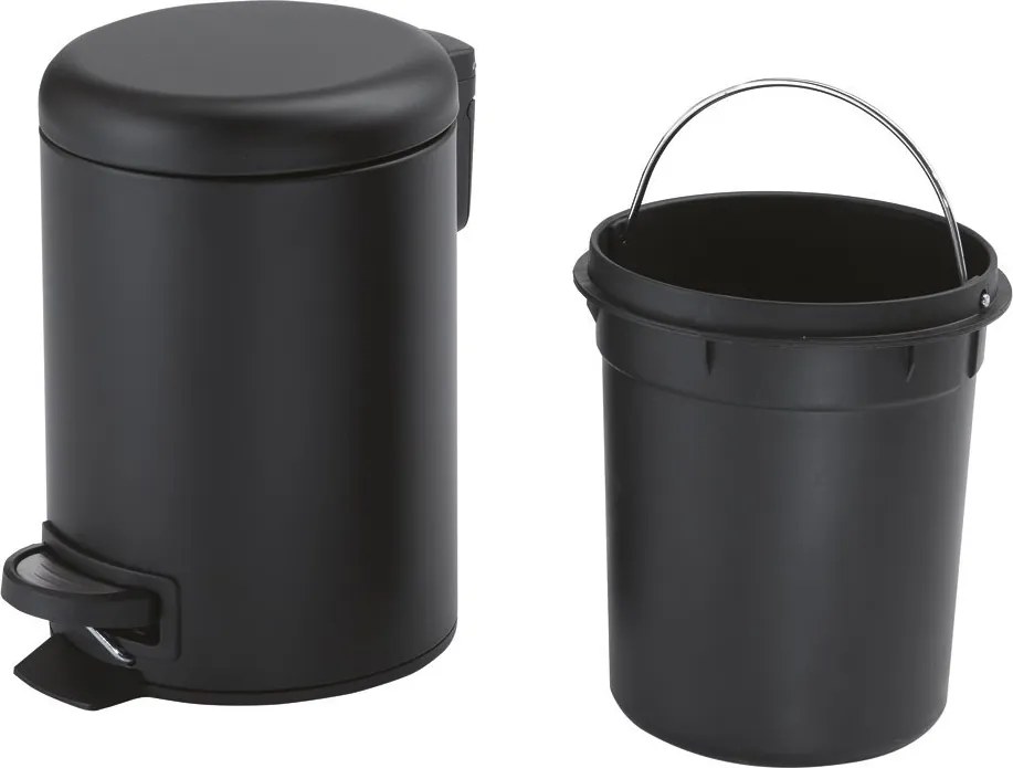 Gedy Gedy, POTTY Odpadkový koš 3l, Soft Close, černá matná, 320914
