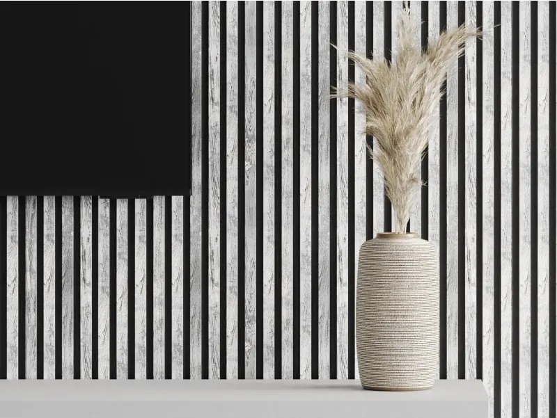 Mexen Lam-F akustické stěnové lamely 275 x 31,5 cm, plsť 6 mm, Bělený dub - S105-275317-2812-064