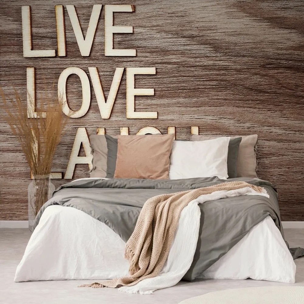 Tapeta Live Love Laugh - 150x100 cm