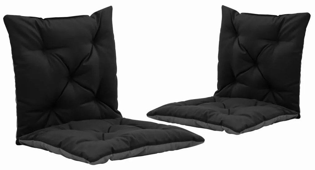 47640 vidaXL Podušky pro závěsné houpací křeslo 2 ks černo-šedé 50 cm textil