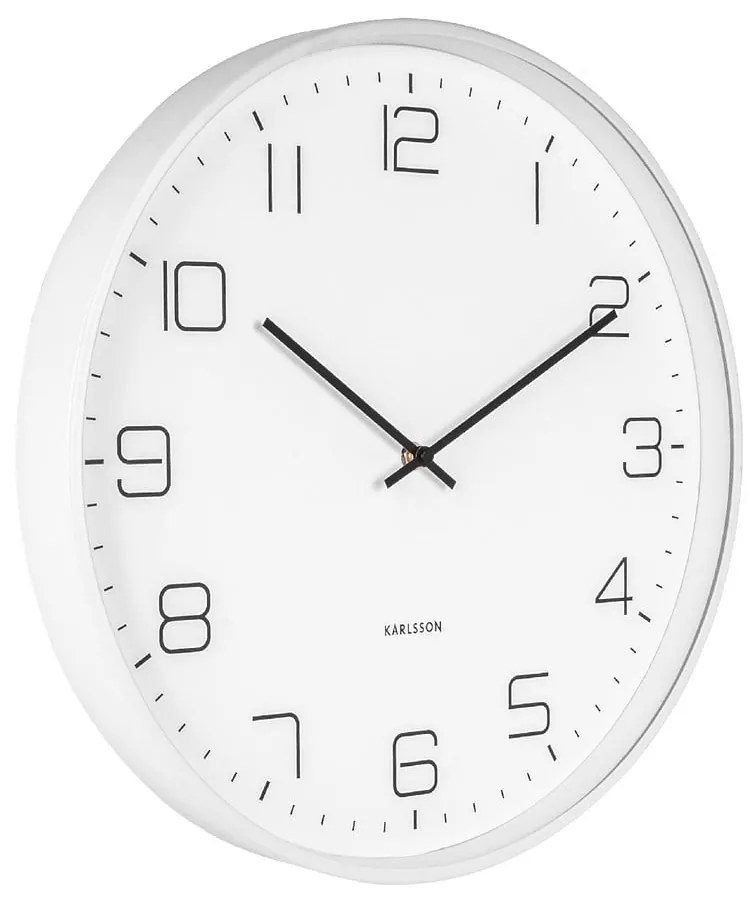 Bílé nástěnné hodiny Karlsson Lofty, ø 40 cm