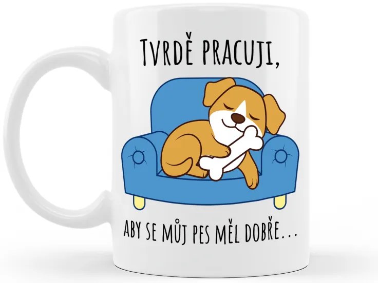 Ahome Ahome CZ Hrneček Tvrdě pracuji. Barevný Pes 330 ml
