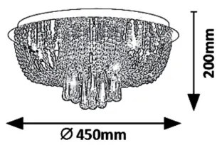Rabalux 6806 - Stropní svítidlo LARISHA 6xG9/40W/230V