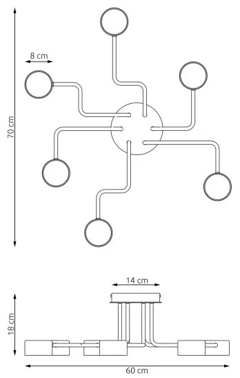 Lustr na tyči KURAGE 6xGX53/12W/230V černá