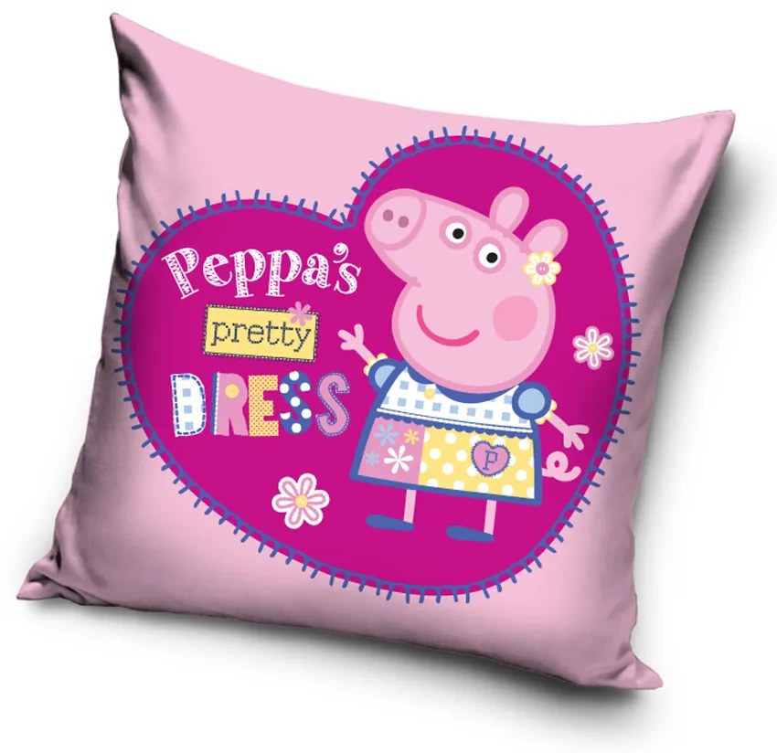 Polštářek Prasátko Peppa Modelka 40x40 cm