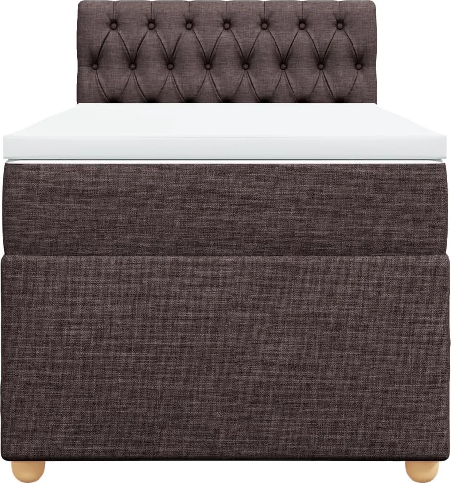 Box spring postel s matrací tmavě hnědá 100 x 200 cm textil 3288901