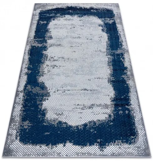 Dywany Łuszczów, Kusový koberec Core A004 Frame blue/grey, 120x170, modrá, chodba / předsíň