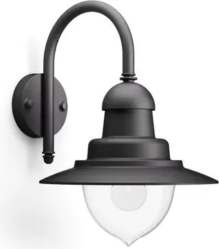 Philips Raindrop černá / Venkovní nástěnné svítidlo / bez zdroje / E27