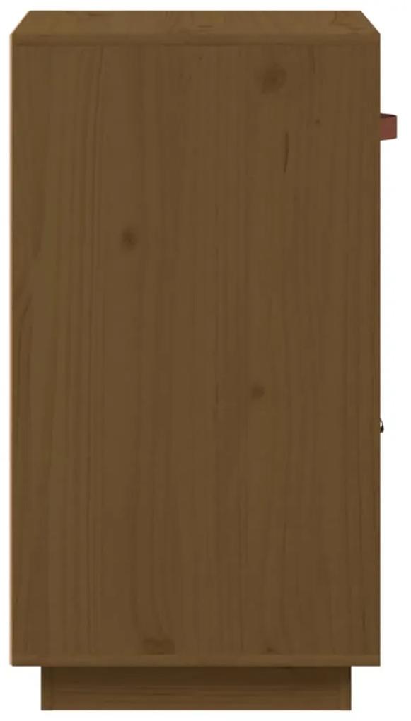 Příborník medově hnědý 34 x 40 x 75 cm masivní borové dřevo