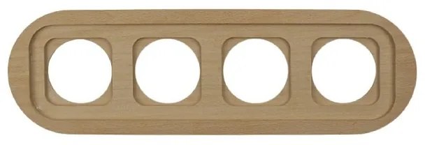 Elhard Kulatý dřevěný čtyřrámeček, světlé dřevo KV3004N