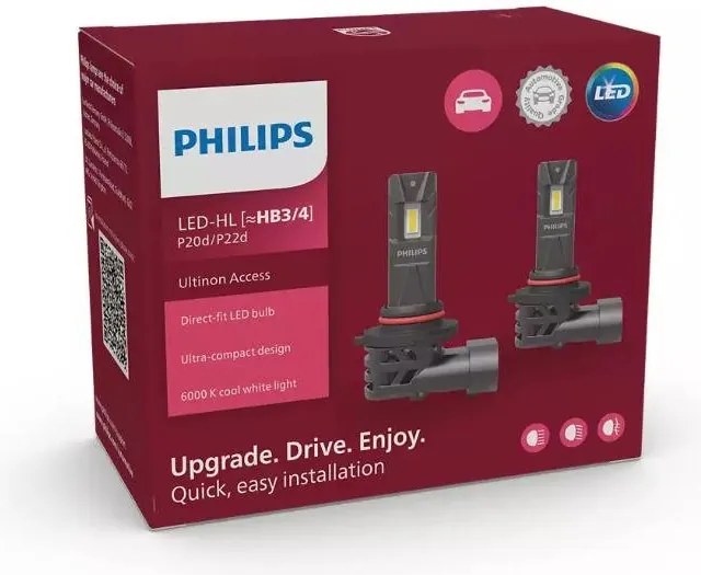 Led autožárovka philips ultinon access 2500 hb3/hb4, 12 v