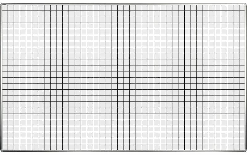 Magnetická tabule s odkládací poličkou MANAŽER K 200 x 120 cm (potisk) - čtverce 100 mm (102001202105)