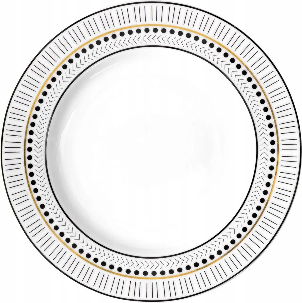 Sada talířů na dort pro 6 osob Jenny Art Deco Ćmielów bílá